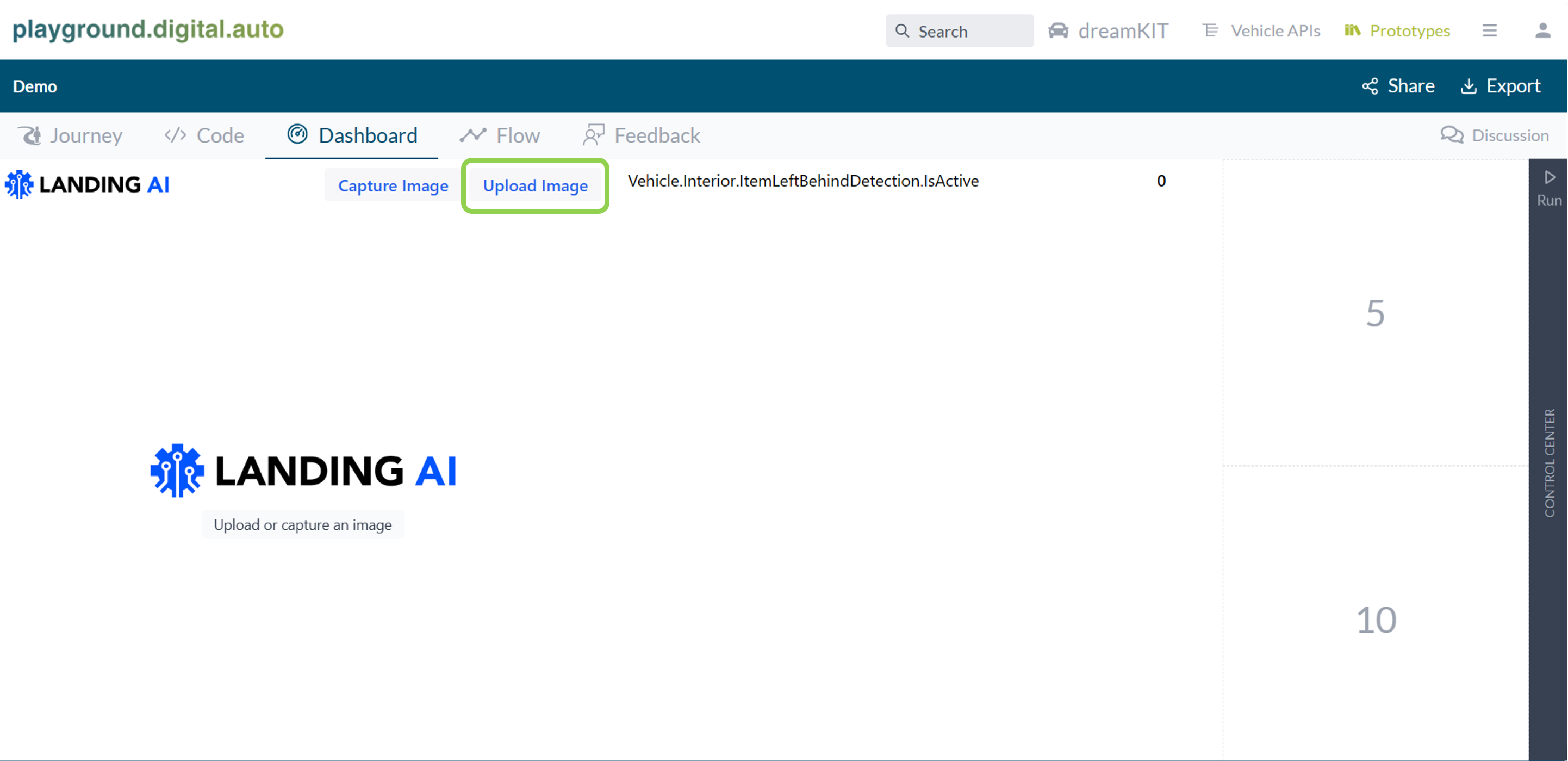 Using 'Simple LandingAI' Widget :: digital.auto playground documentation